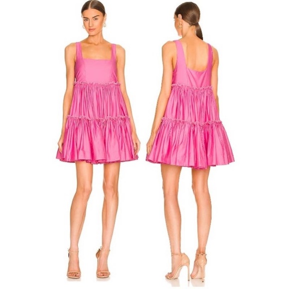 Aureta Studio | Dresses | Aureta Studio Hot Pink Dahlia Mini Dress ...
